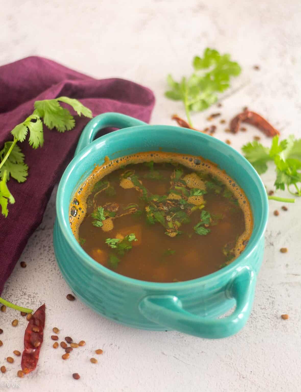 Kollu Rasam | Horsegram Soup - Vidhya’s Vegetarian Kitchen