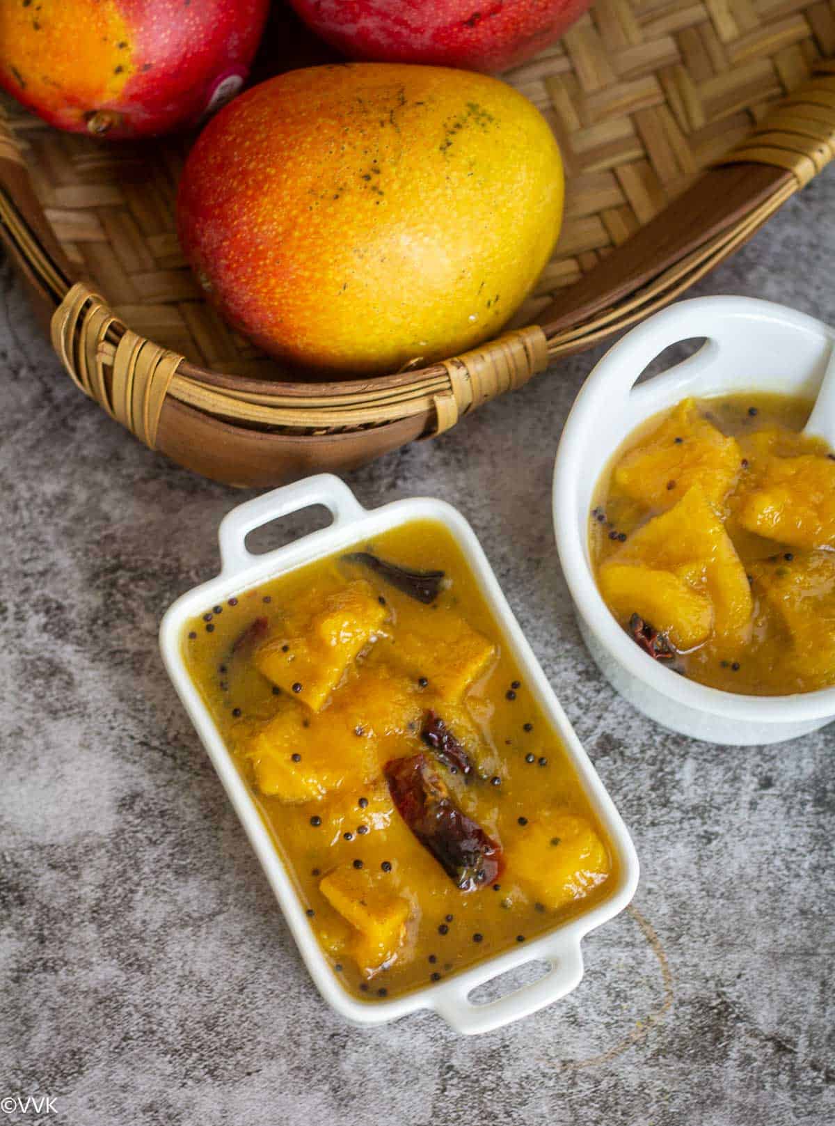 Mango Pachadi | Mambazha Pachadi | Sweet Mango Relish - VVK