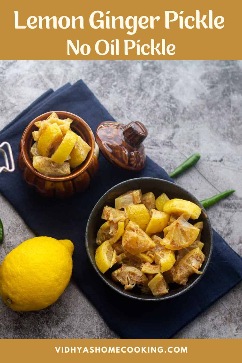 Lemon Ginger Pickle: No-Oil Recipe for Everyone