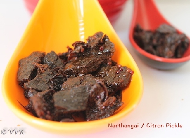 Narthangai Oorugai / Citron Pickle