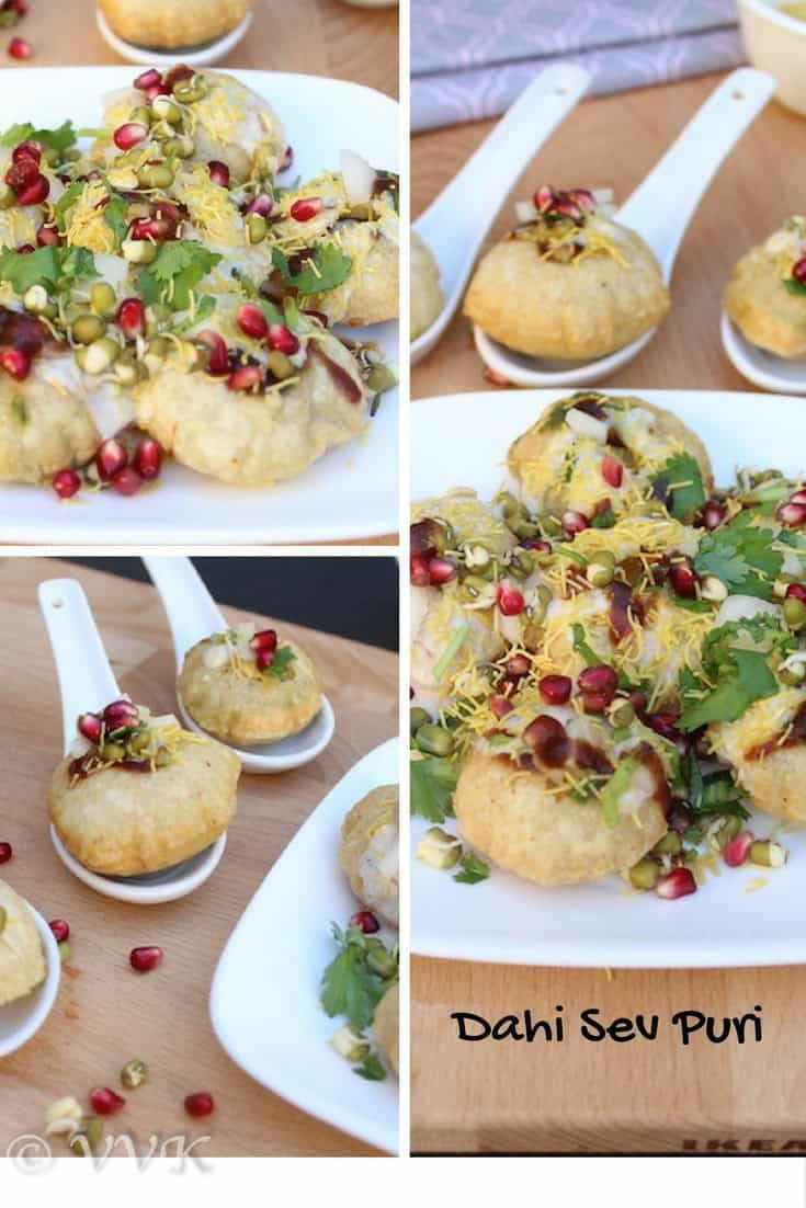 Dahi Sev Puri Recipe - Vidhya’s Vegetarian Kitchen