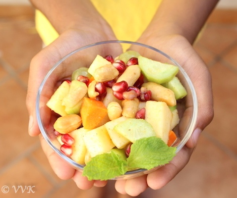 Fruit and Vegetable Chaat - Vidhya’s Vegetarian Kitchen