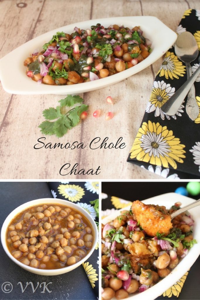 Samosa Chole Chaat - Vidhya’s Vegetarian Kitchen