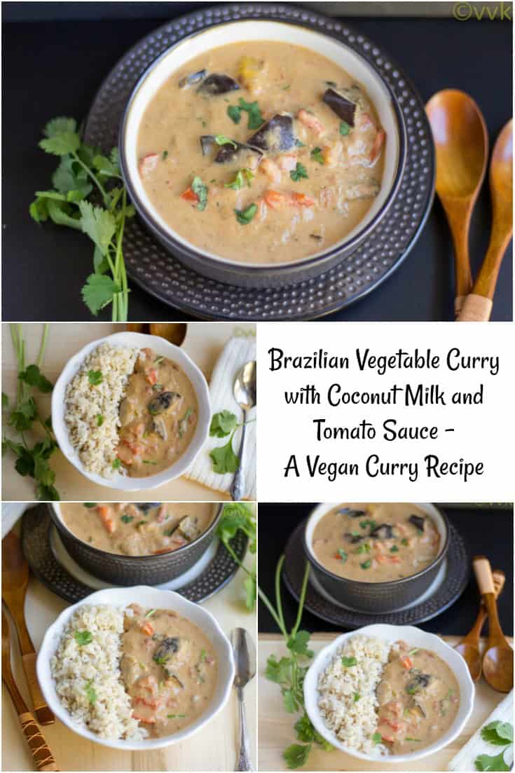 Brazilian Vegetable Curry | Vegan Curry - Vidhya’s Vegetarian Kitchen