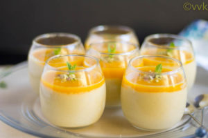 Vegan Mango Mousse with Coconut Milk Cream | Vegan Mango Desserts