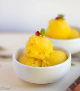 Tropical Sorbet | Mango and Pineapple Sorbet - So Refreshing