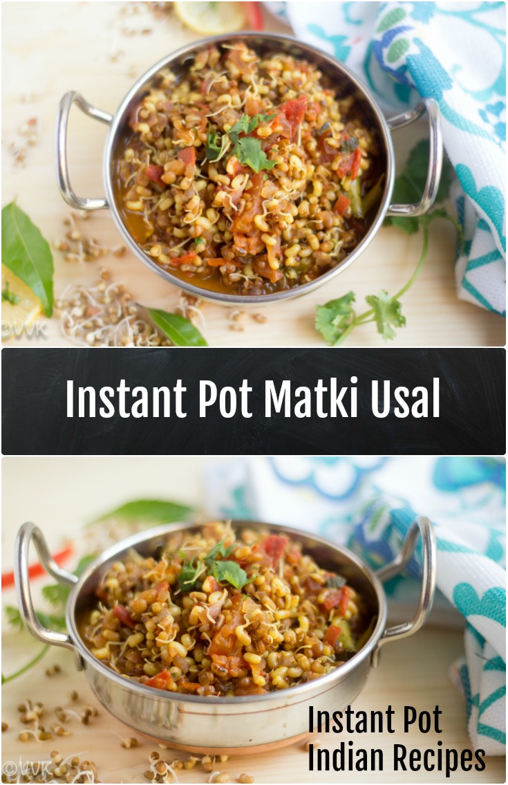 Instant Pot Matki Usal | Matki Chi Usal - Vidhya’s Vegetarian Kitchen