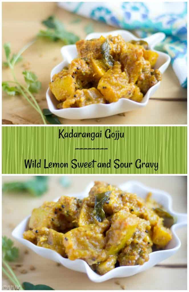 Kadarangai Gojju | Wild-Lemon Sweet and Sour Gravy