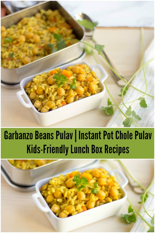 Garbanzo Beans Pulav | Instant Pot Chole Pulav