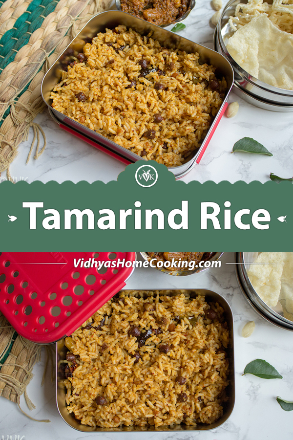 Tamarind Rice | Puliodarai - Vidhya’s Vegetarian Kitchen