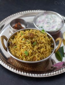 Bhatkal Biryani | Vegetarian Bhatkali Biryani - Vidhya’s Vegetarian Kitchen