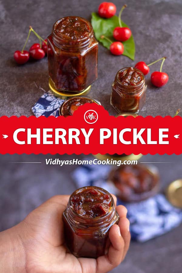 Cherry Thokku | Cherry Pickle - Vidhya’s Vegetarian Kitchen
