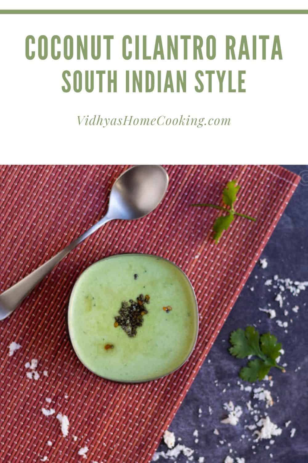 Coconut Cilantro Raita