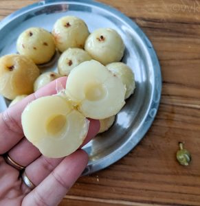 Indian Gooseberry Pickle | Nellikai Oorugai - Vidhya’s Vegetarian Kitchen