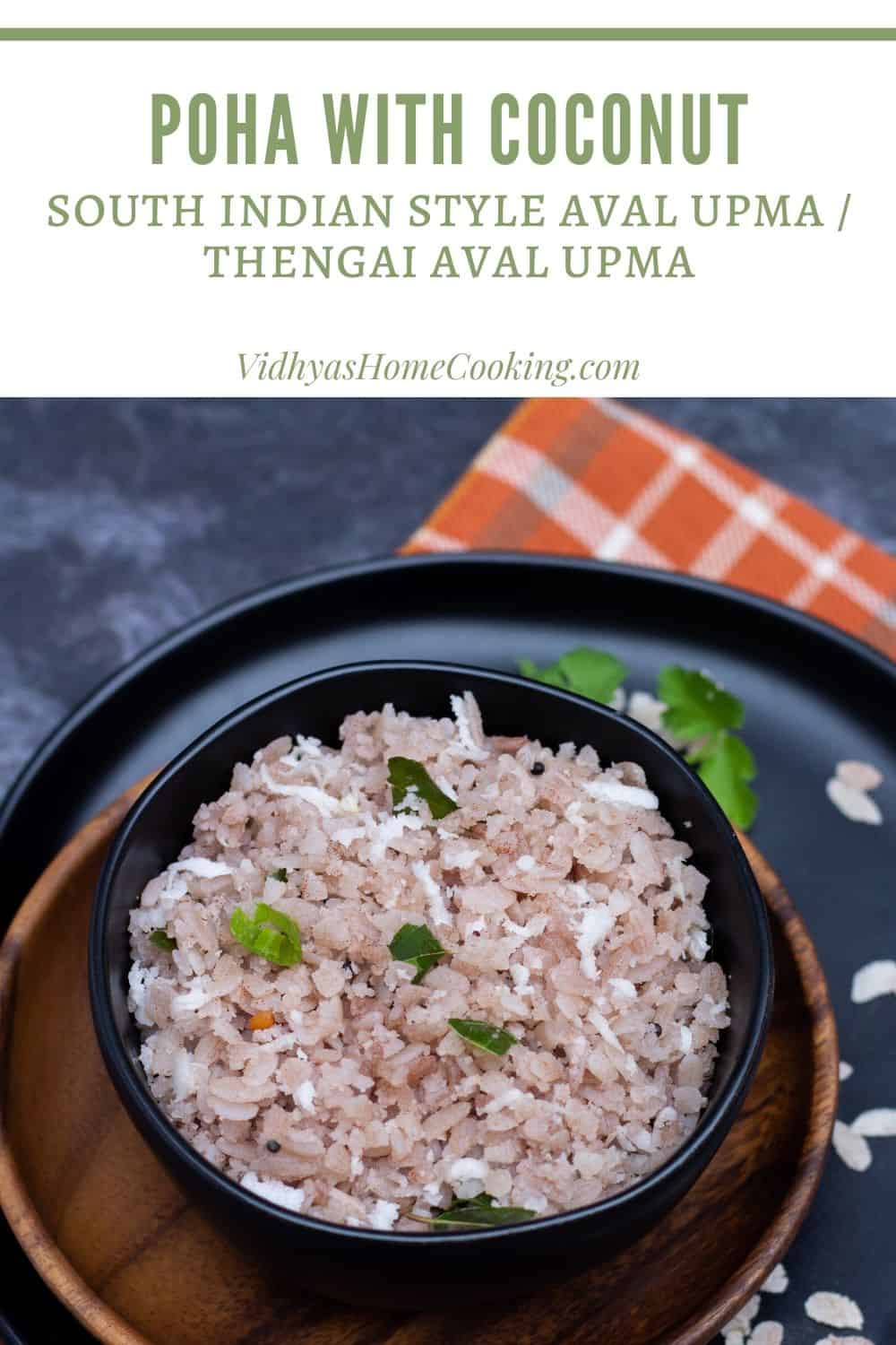 Thengai Aval | South Indian Style Aval Upma | Easy Poha Recipe