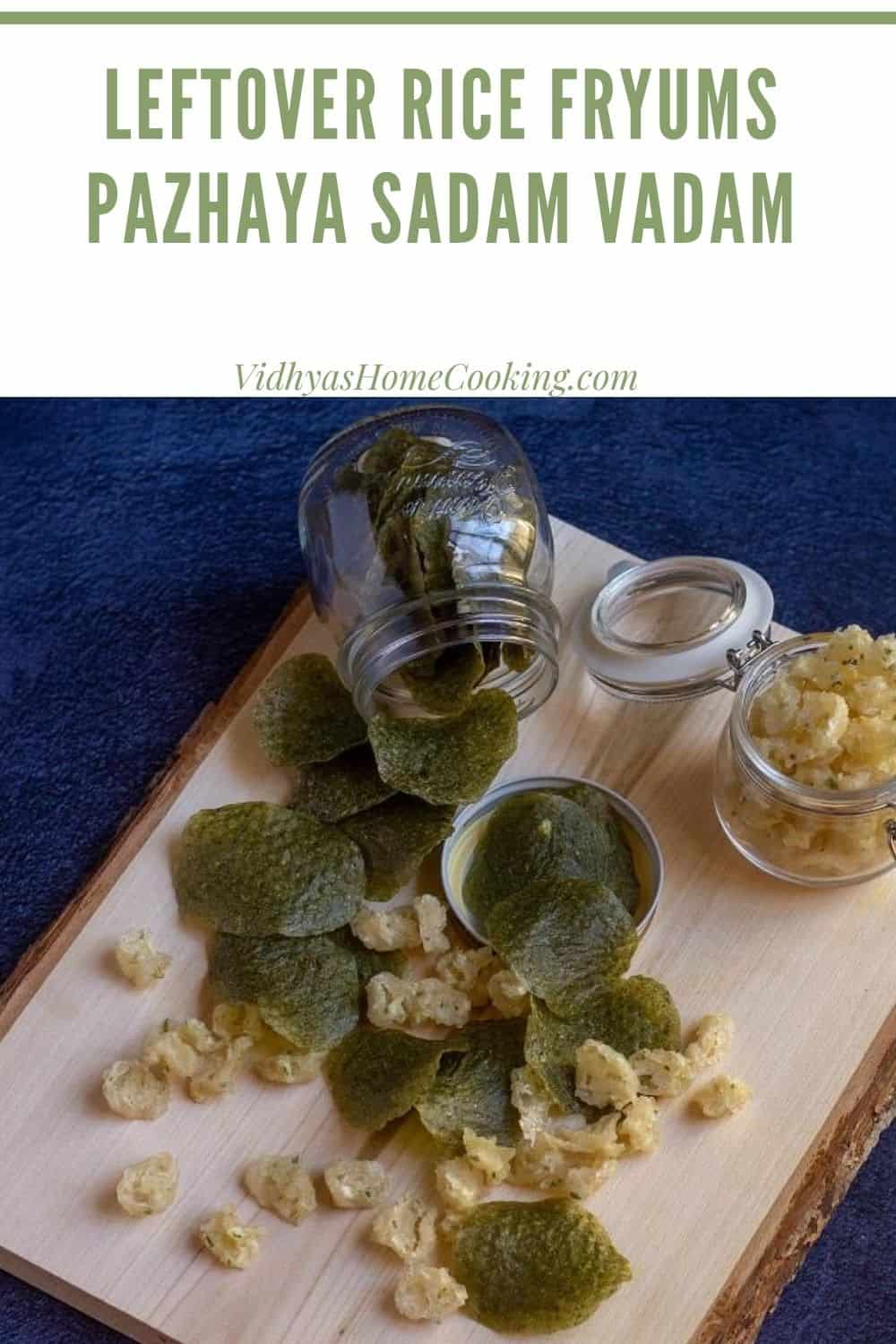 Leftover Rice Fryums | Pazhaya Sadam Vadam | Rice Vadagam