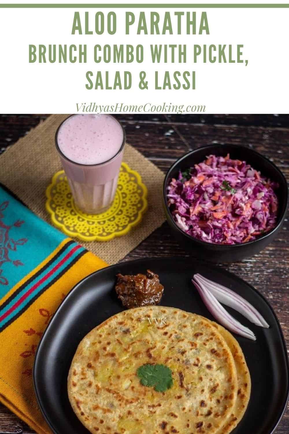 Aloo Paratha Brunch Thali | Paratha Platter - Vidhya’s Vegetarian Kitchen