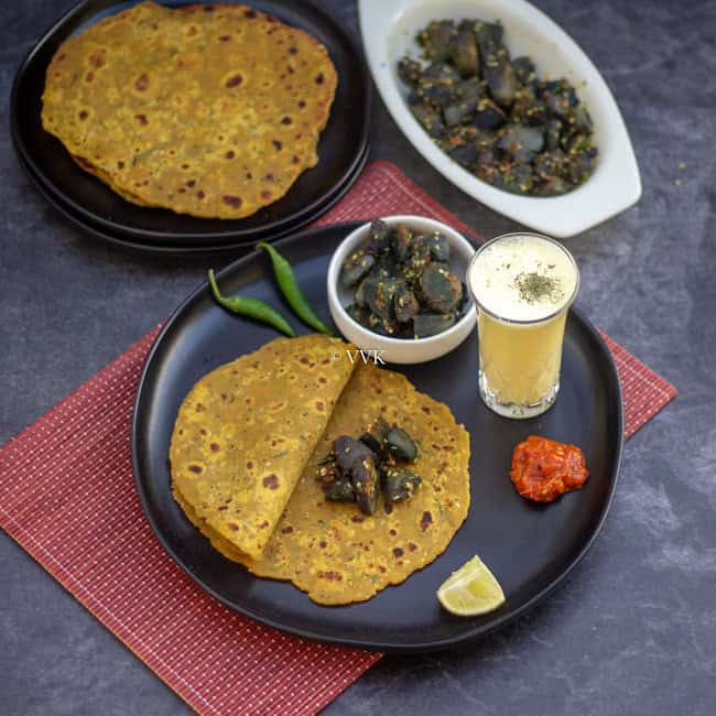 Simple Lunch Menu with Zucchini Thepla - Vidhya’s Vegetarian Kitchen