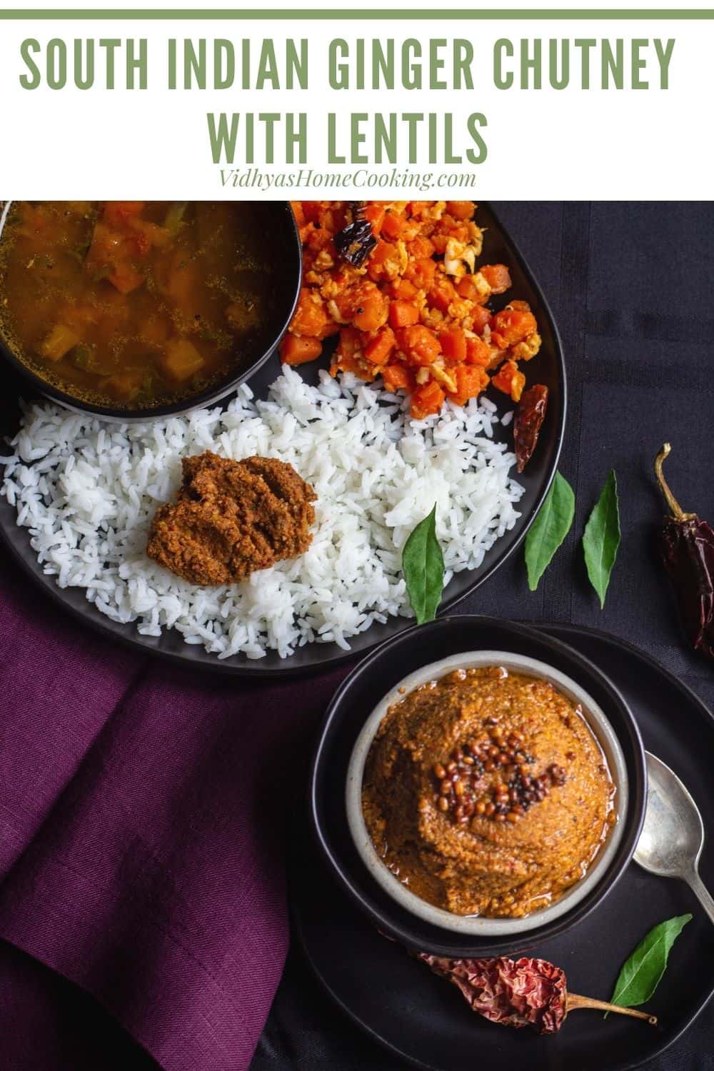 Ginger Chutney | Inji Thuvaiyal - Vidhya’s Vegetarian Kitchen