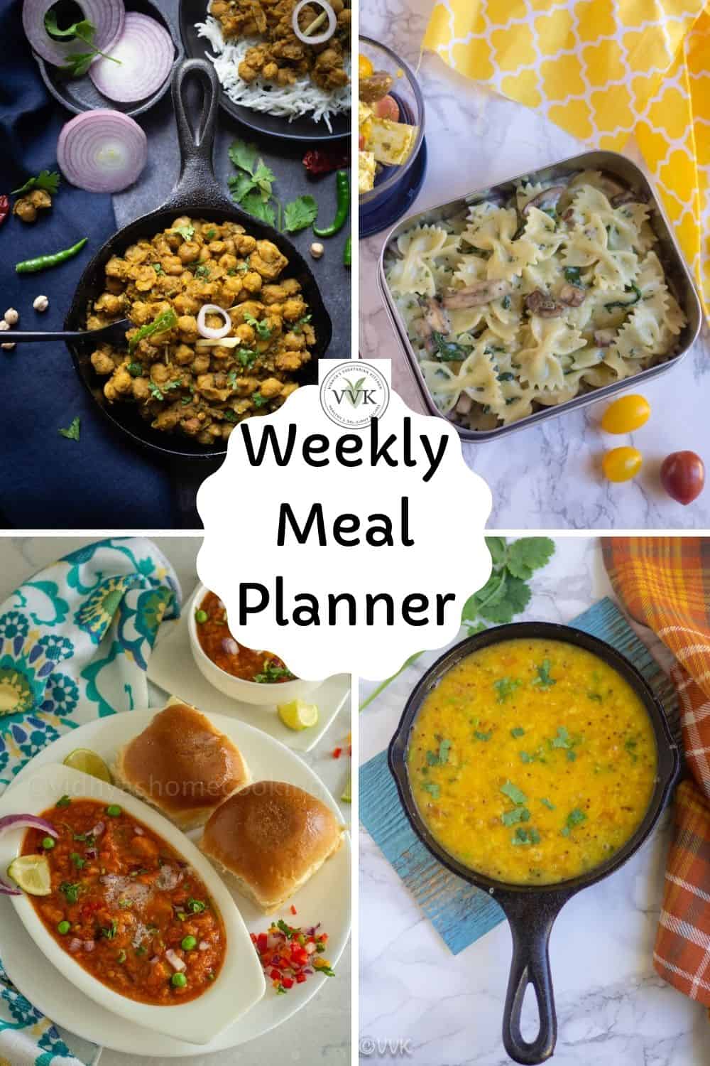Cook Once & Serve Twice | Indian Weekly Meal Planner - Vidhya’s ...