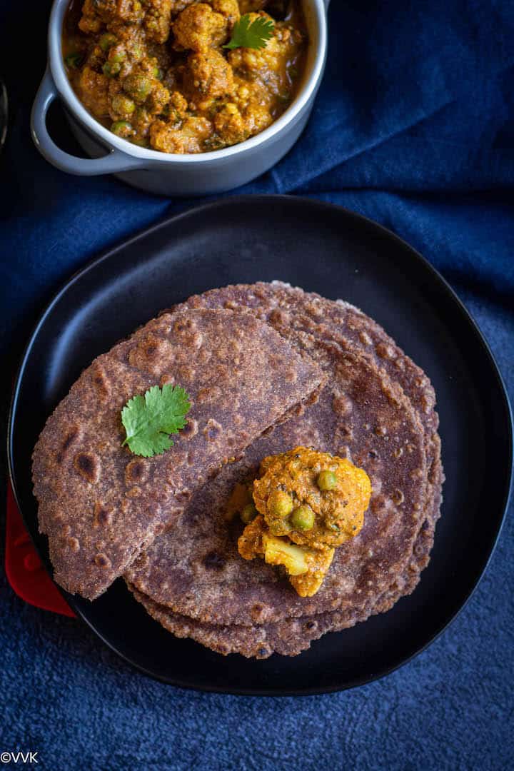 Ragi Wheat Roti | Ragi Roti - Vidhya’s Vegetarian Kitchen