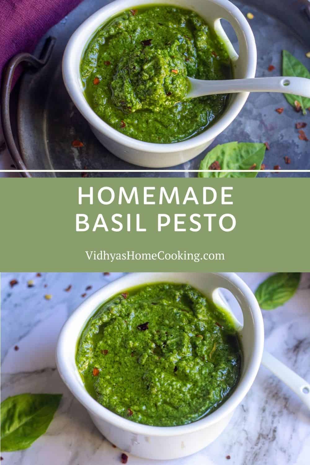 Homemade Basil Pesto | Fresh Basil Pesto Recipe