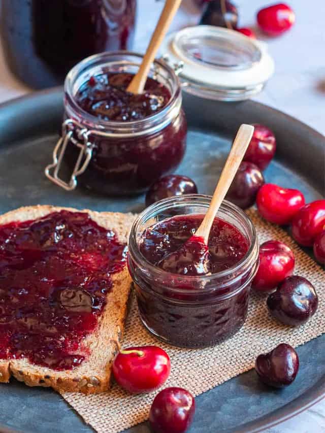 Instant Pot Cherry Jam Without Pectin - Vidhya’s Vegetarian Kitchen