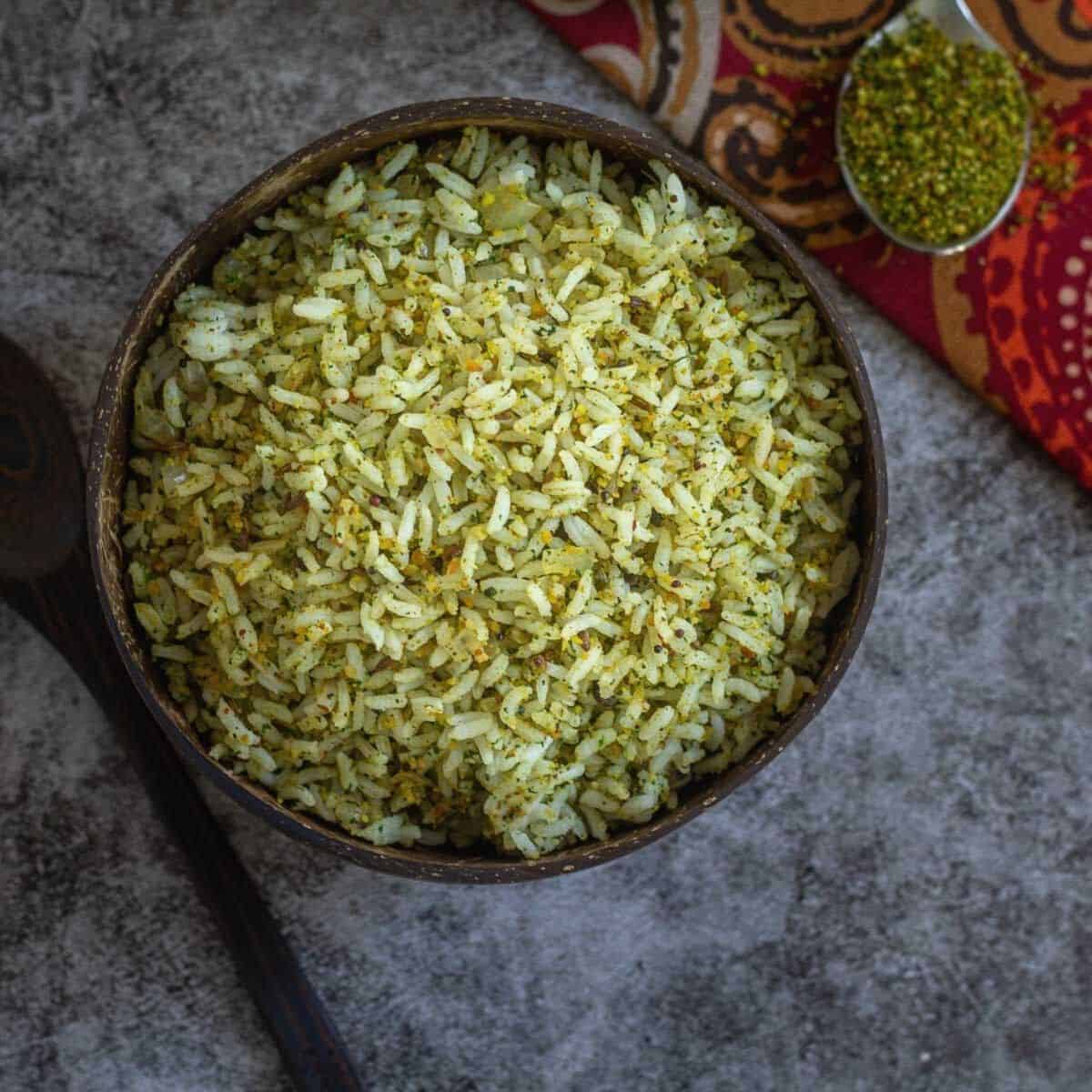 Kothamalli Sadam | Cilantro Rice | Easy Coriander Rice - Vidhya’s ...