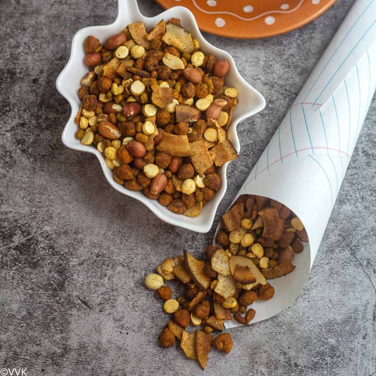 Hurigalu | Karnataka Style Savory Trail Mix | No Oil Snack - Vidhya’s ...