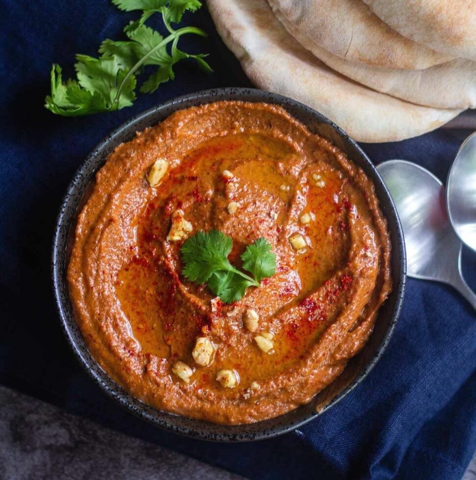Muhammara | Roasted Red Bell Pepper and Walnut Dip - Vidhya’s ...