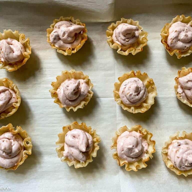 Rose-Flavored Cream Cheese Filled Phyllo Cups | Phyllo Cup Cream Cheese ...