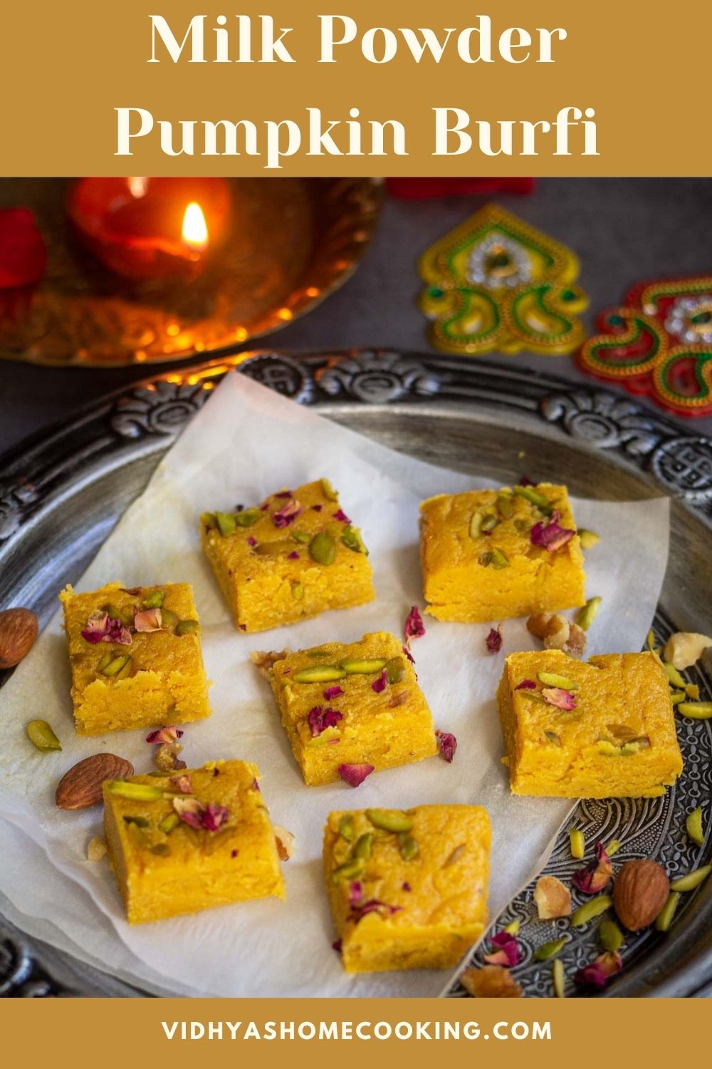 Milk Powder Pumpkin Burfi | Easy Milk Powder Burfi Recipe - Vidhya’s ...