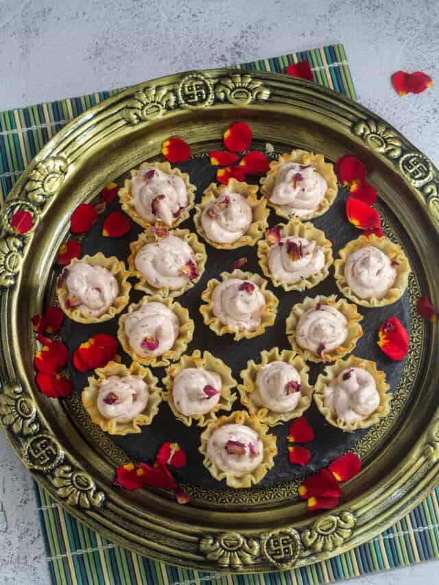 Cream Cheese Filled Phyllo Cups - Vidhya’s Vegetarian Kitchen