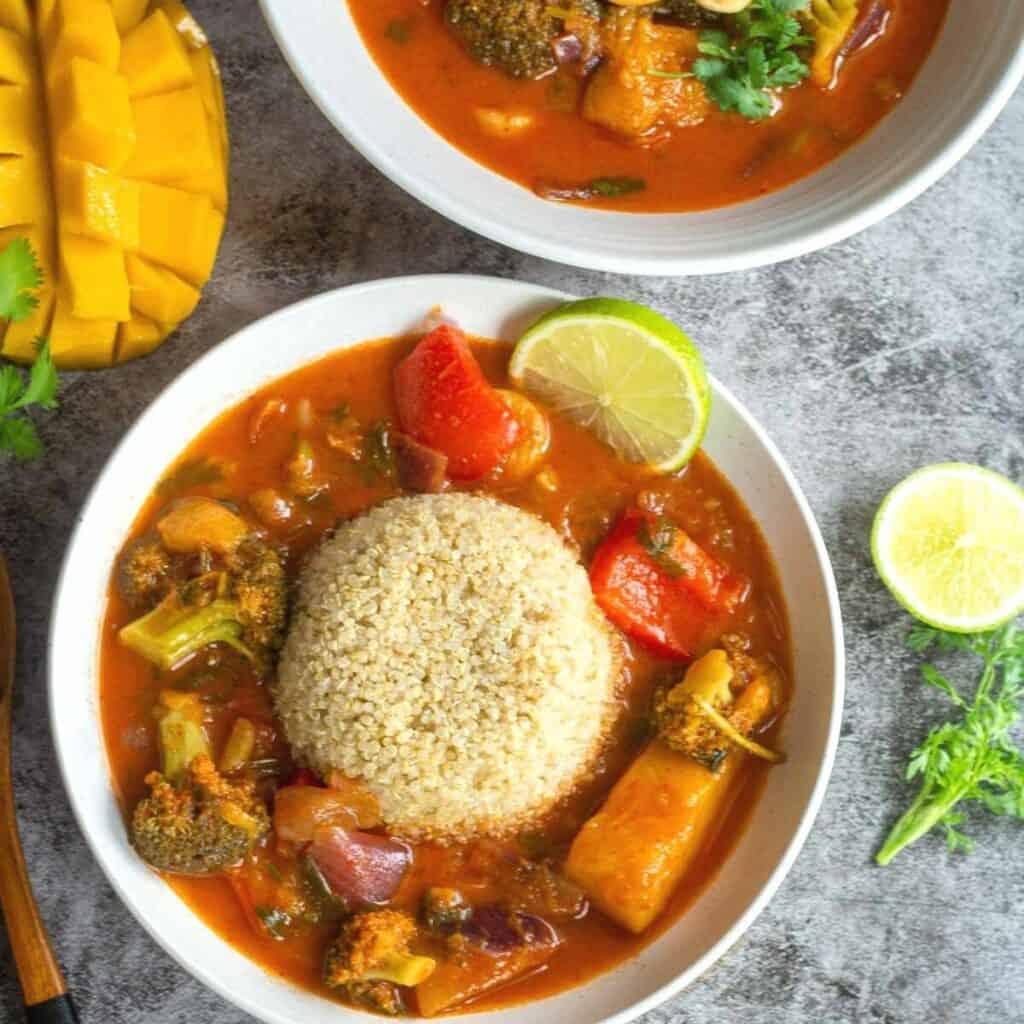 Vegan Thai Mango Curry With Cilantro And Cashews