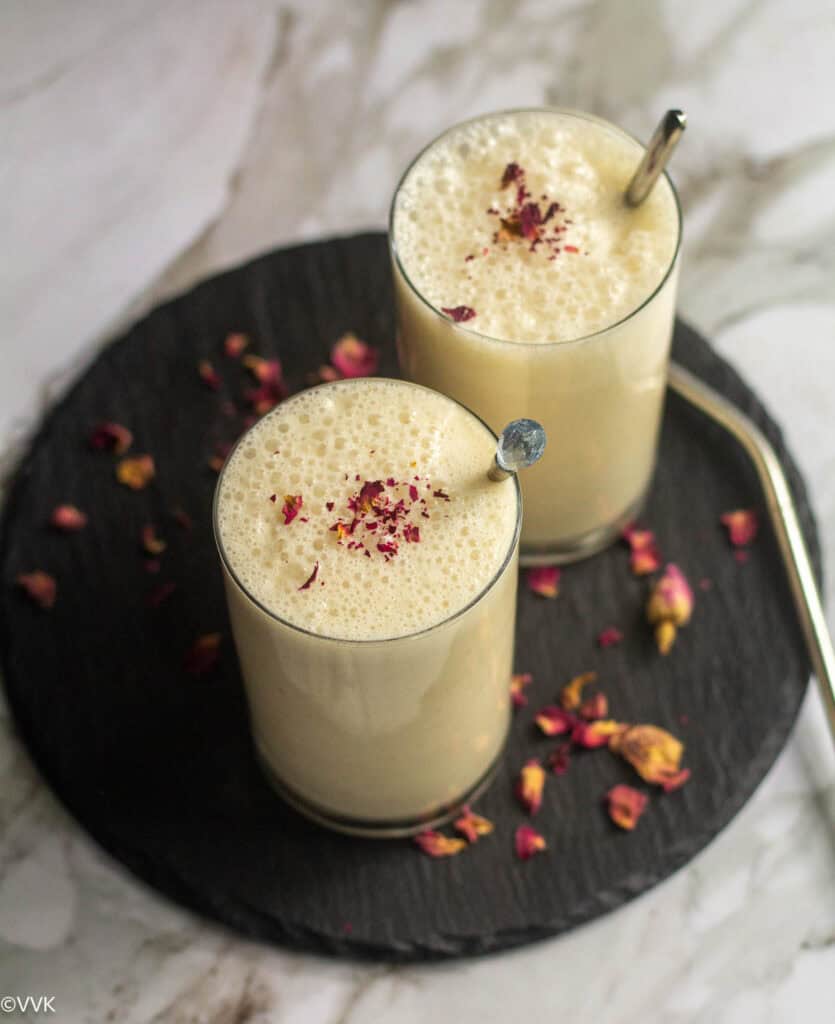 Dates and Gulkand Lassi - Vidhya’s Vegetarian Kitchen