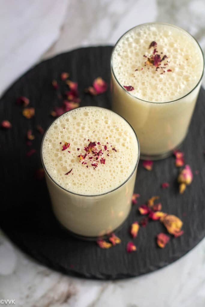 Dates and Gulkand Lassi - Vidhya’s Vegetarian Kitchen