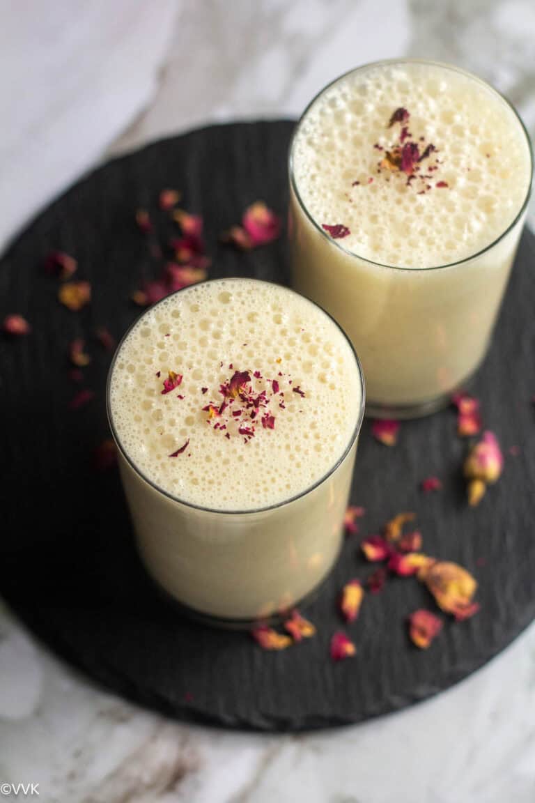 Dates and Gulkand Lassi - Vidhya’s Vegetarian Kitchen