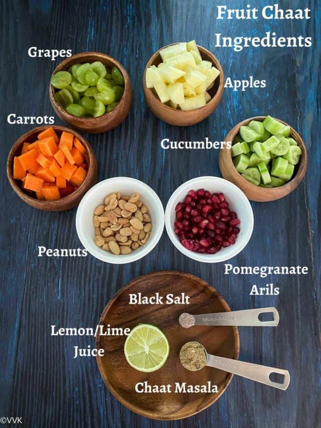 Fruit Chaat with Veggies and Roasted Peanuts - Vidhya’s Home Cooking