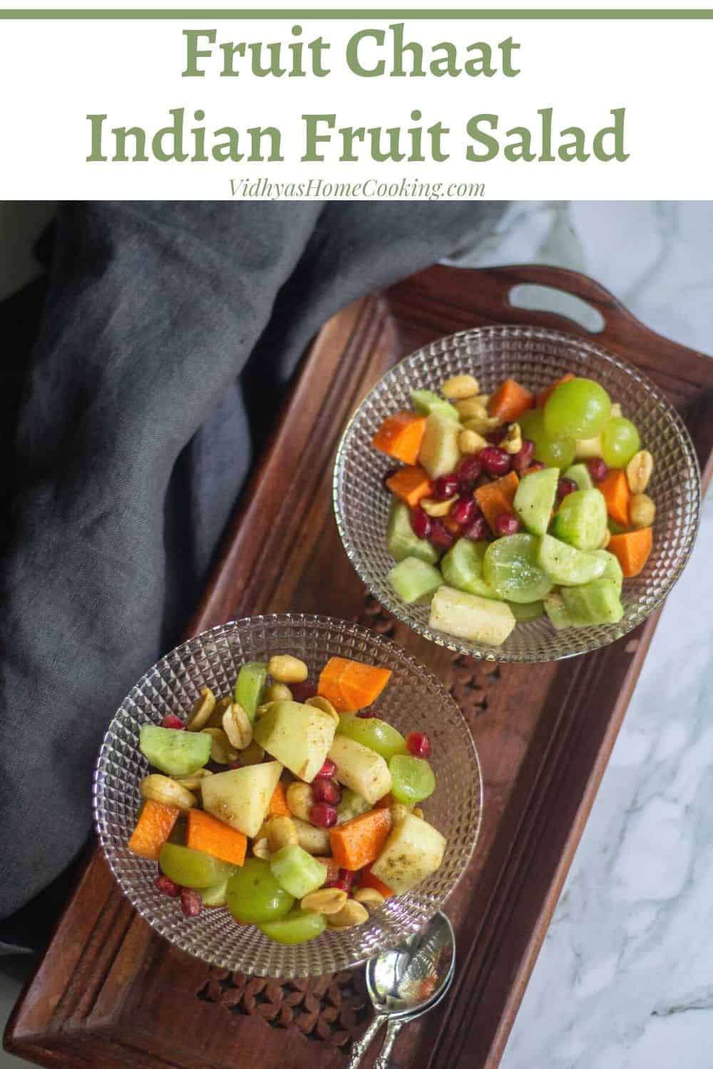 Fruit Chaat with Veggies and Roasted Peanuts - Vidhya’s Home Cooking