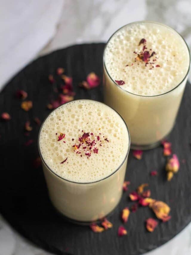 Dates and Gulkand Lassi - Vidhya’s Vegetarian Kitchen