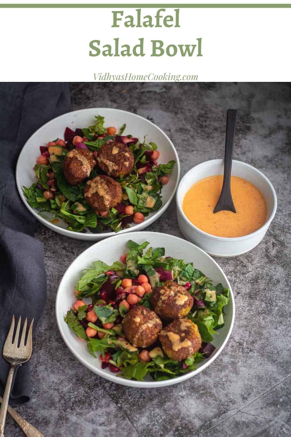 Falafel Salad - Vidhya’s Vegetarian Kitchen