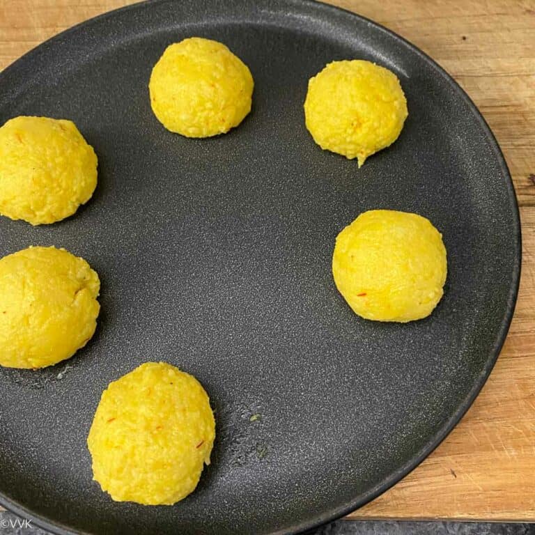 Paneer Ladoo | Malai Kesar Laddu - Vidhya’s Vegetarian Kitchen