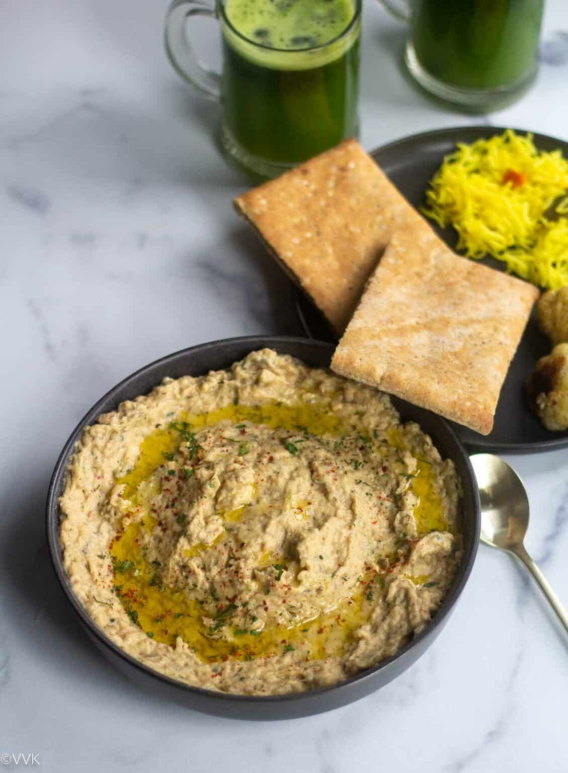 Baba Ganoush Recipe - Vidhya’s Vegetarian Kitchen