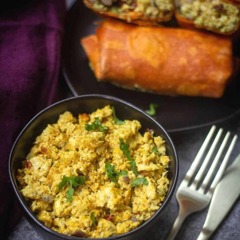 Tofu Scramble | Scrambled Tofu Breakfast Burrito