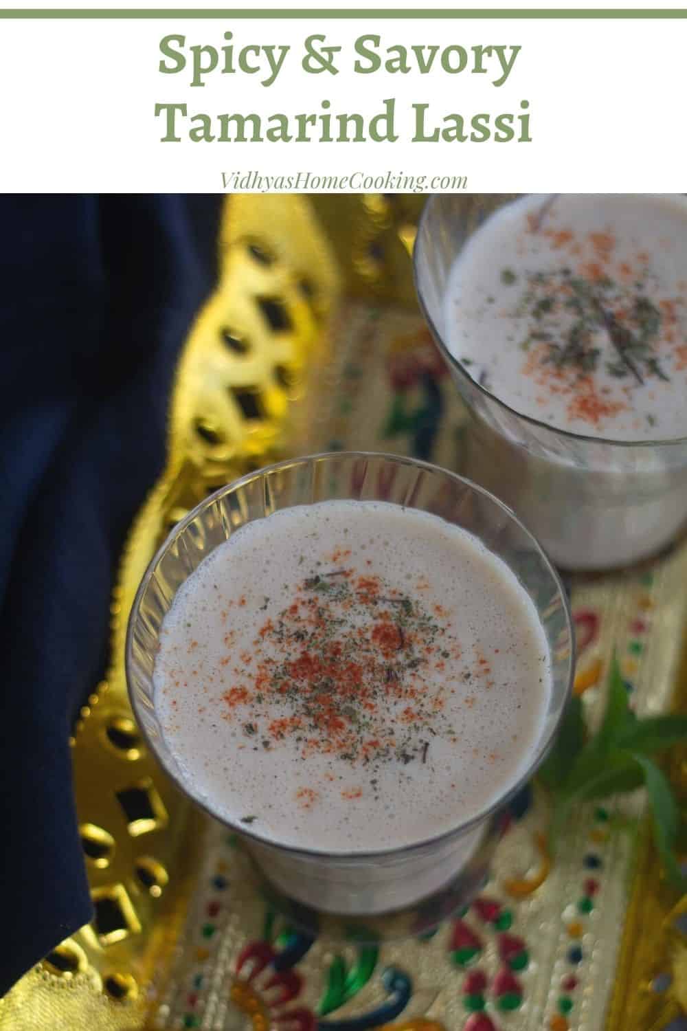 Spicy Savory Tamarind Lassi - Vidhya’s Vegetarian Kitchen