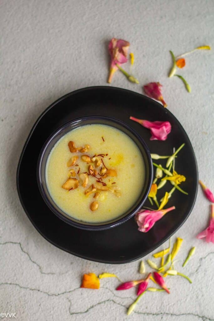 Rava Payasam | Sooji Kheer - Vidhya’s Vegetarian Kitchen