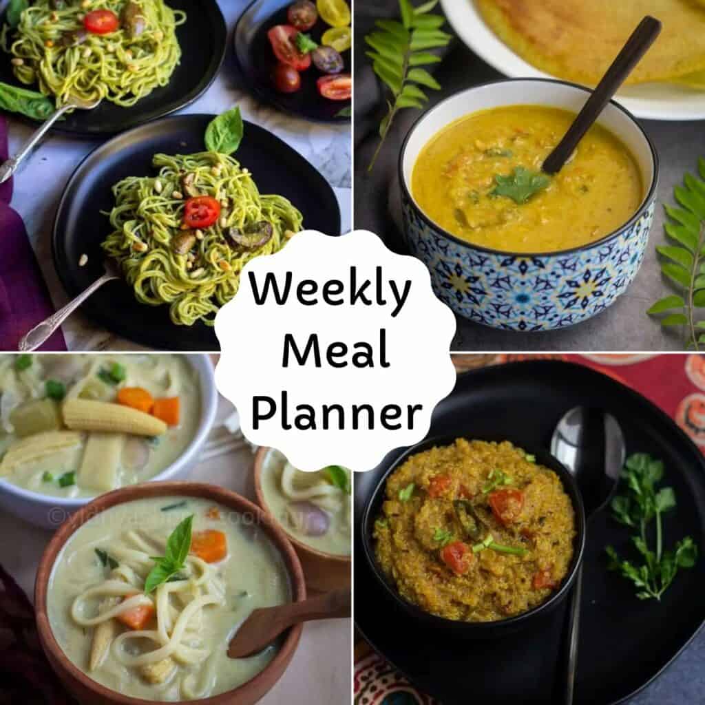 Weekly Indian Meal Planner - Vidhya’s Vegetarian Kitchen