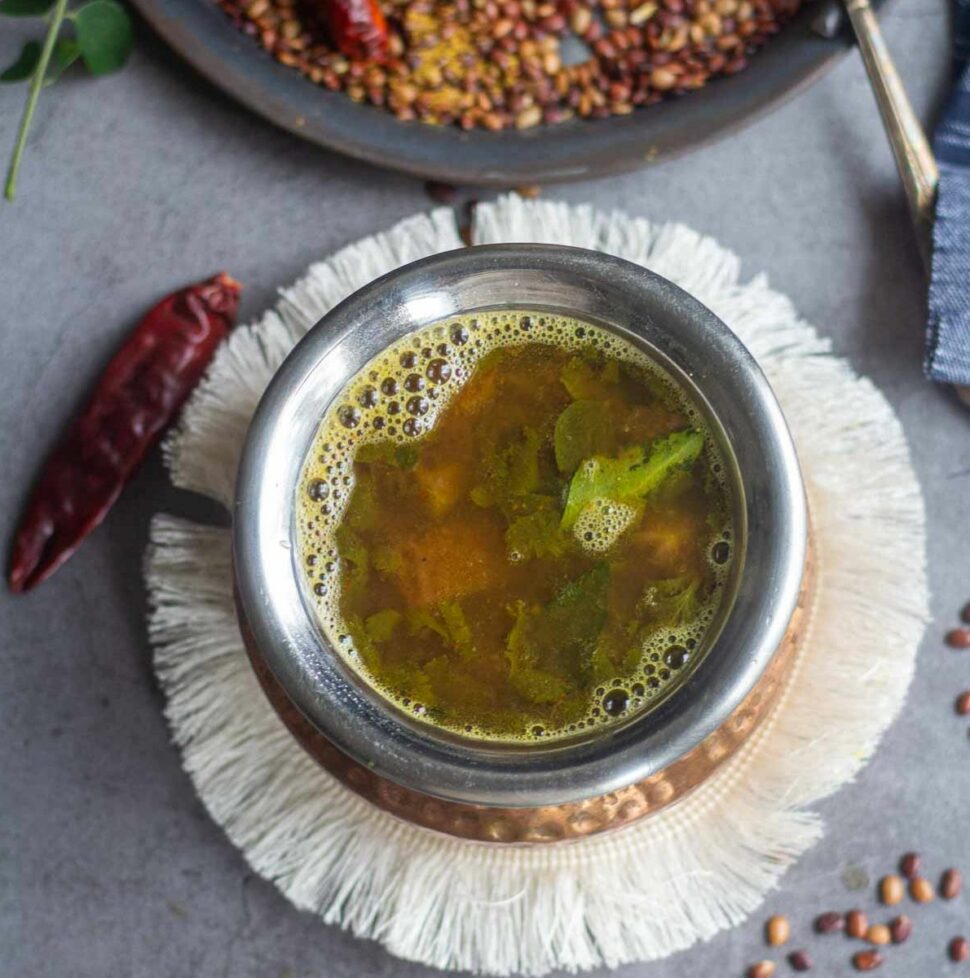 Delicious Kollu Rasam Recipe with Homemade Rasam Podi