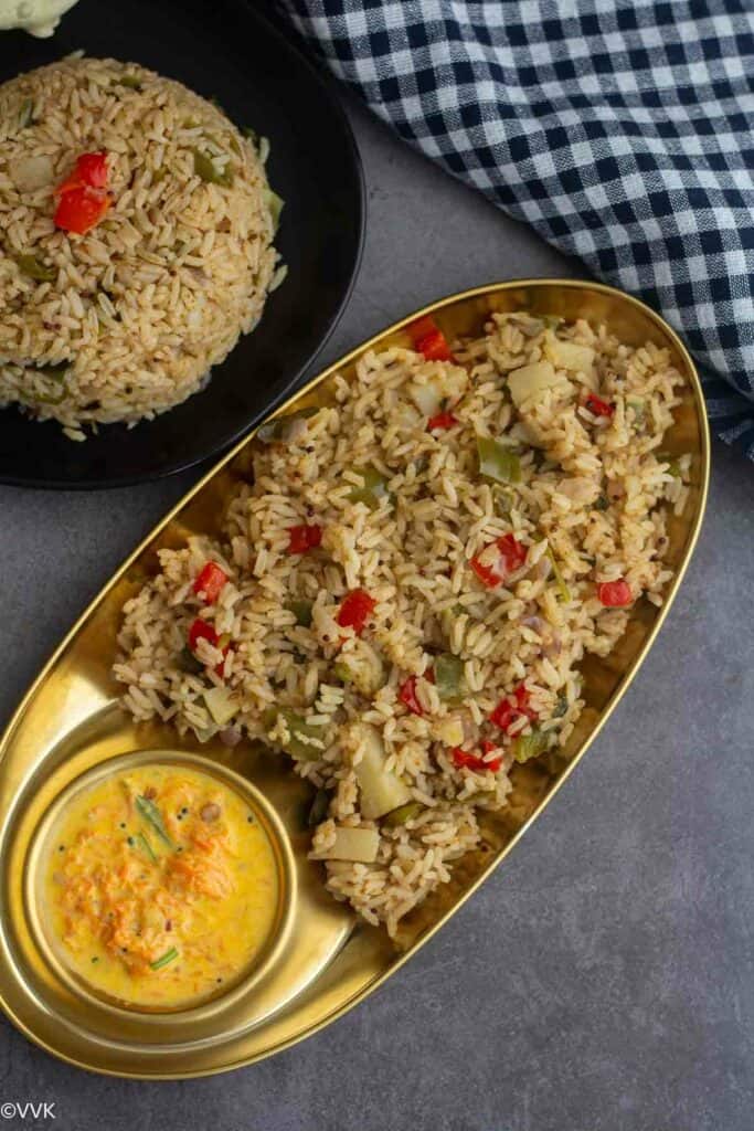 Potato Capsicum Rice: Easy Pressure Cooker Dish