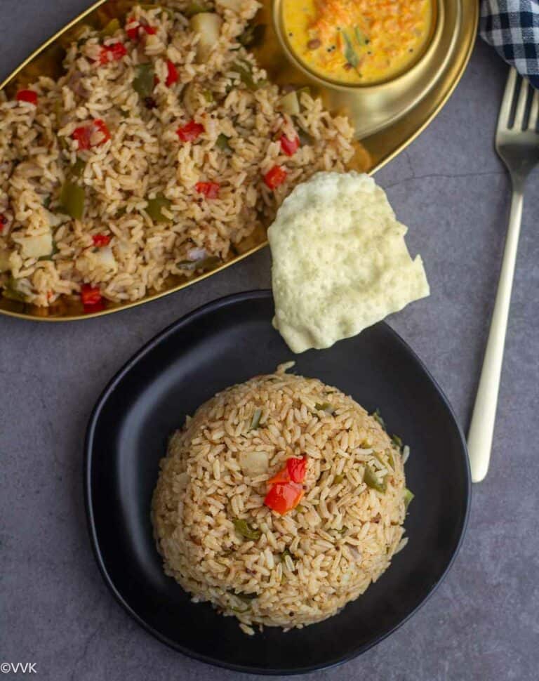Potato Capsicum Rice: Easy Pressure Cooker Dish